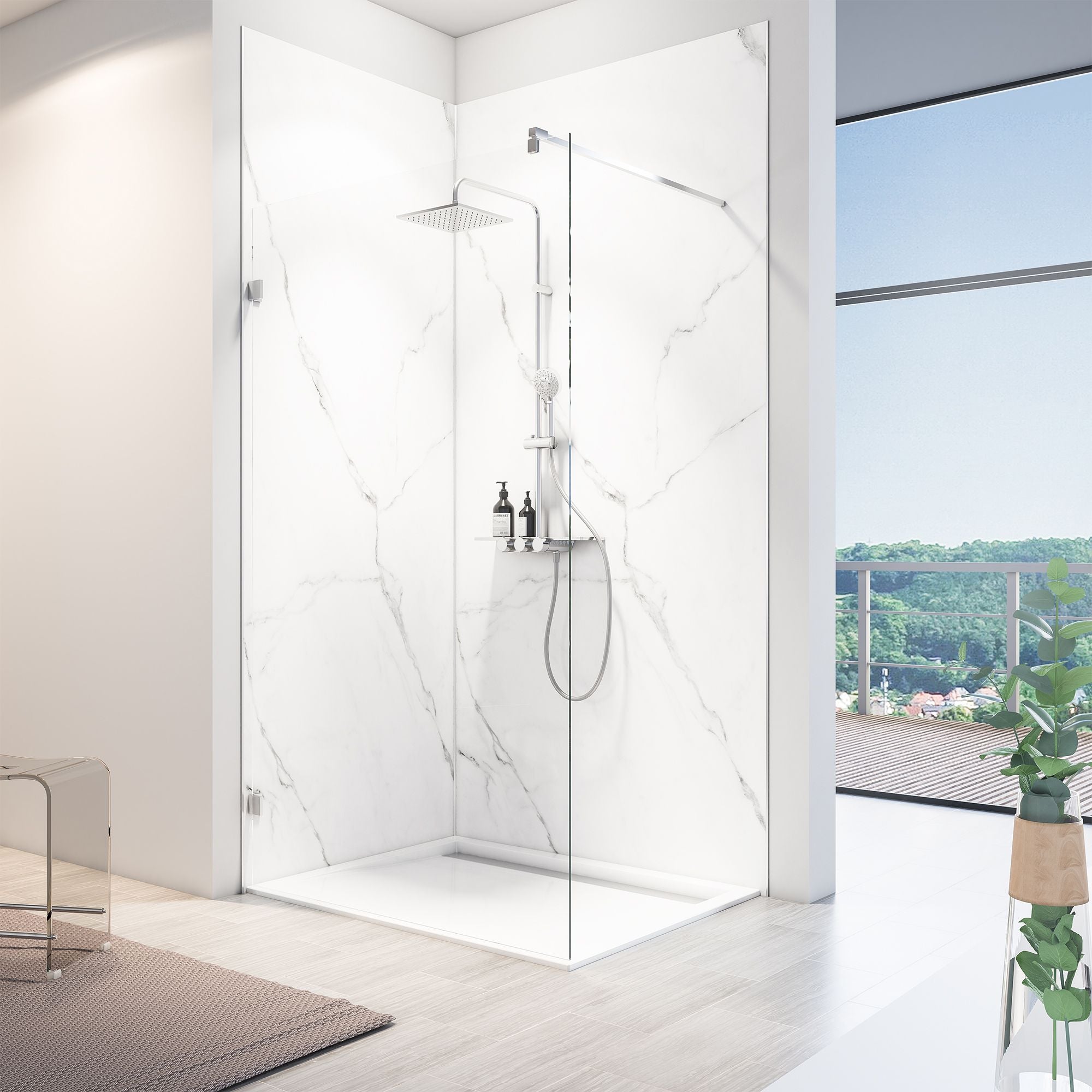 Schulte panneau mural 100x210 cm, revêtement pour douche et salle de ...