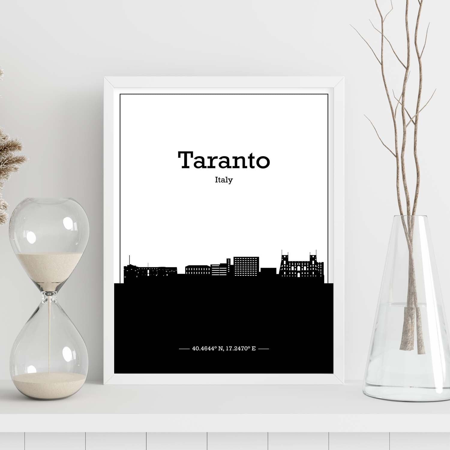 Poster Della Mappa Di Taranto - Italia. Fogli Di Skyline Di Cittã In ...