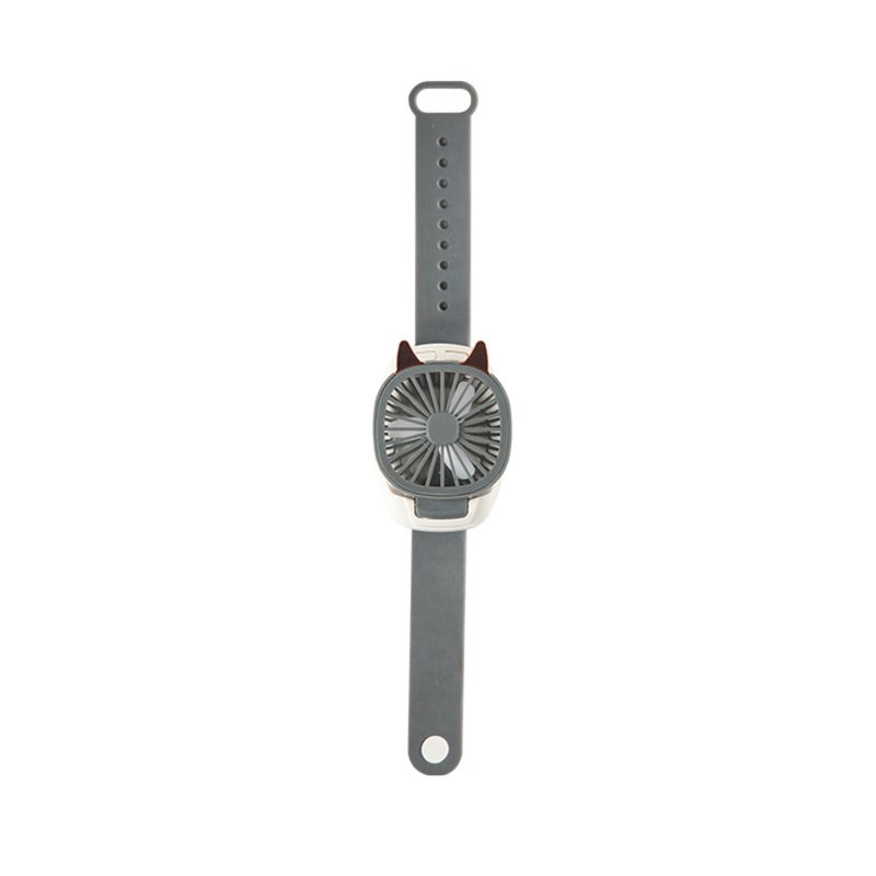 Mini ventilador eléctrico reloj, carga USB, refrigeración, luces de ...