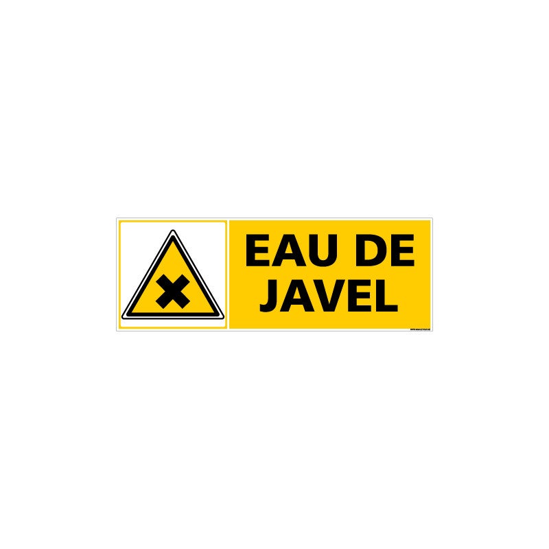 Panneau EAU DE JAVEL (C0395) 210 x 75 mm Matière Adhesif | Leroy Merlin