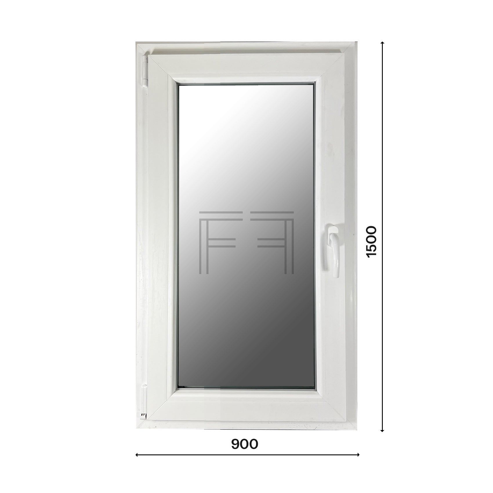 Fintex-finestra in PVC bianco singola anta 900x1500 apertura a sinistra ...