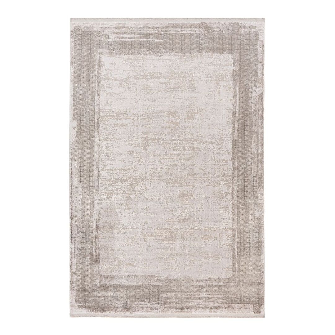 Tapis design en acrylique Argenté 160x230 NAHLA | Leroy Merlin