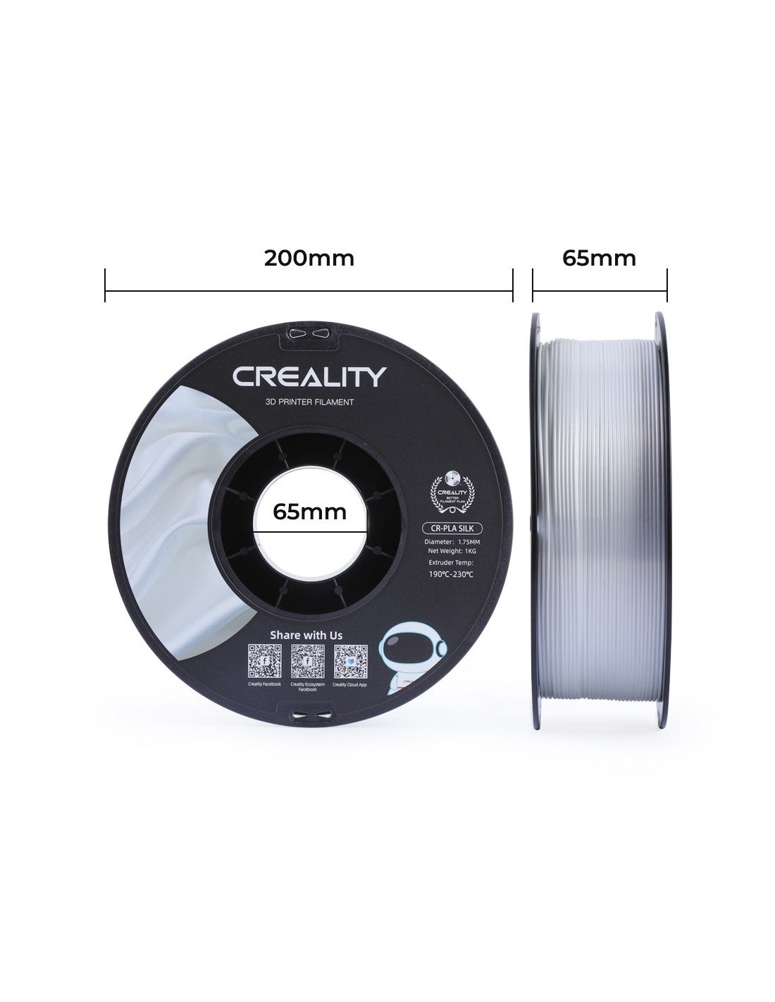Creality CR-PLA Silk | Filamento para impresión 3D | 1,75mm (1Kg ...