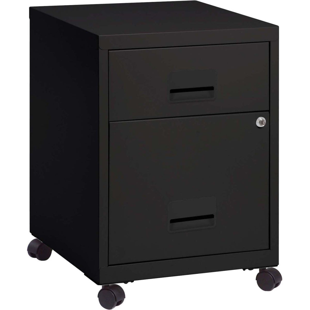 Caisson de rangement en acier 2 tiroirs noir mat Pierre Henry | Leroy ...