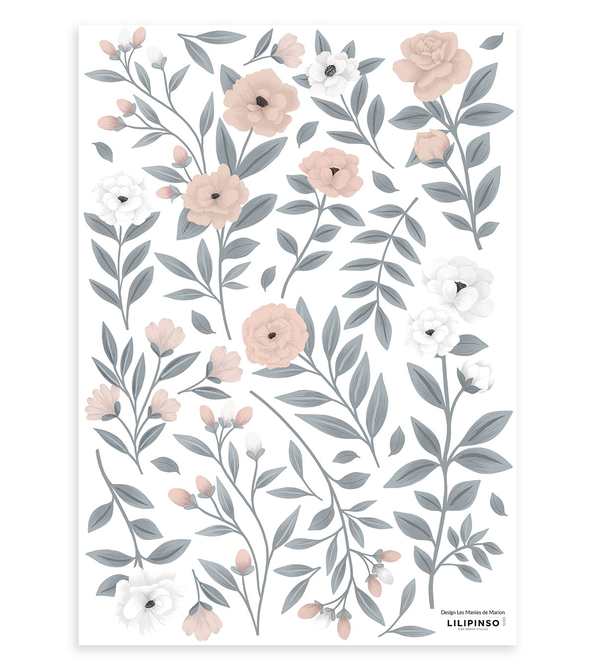 Stickers muraux les roses 29,7x42 cm, Lilipinso | Leroy Merlin