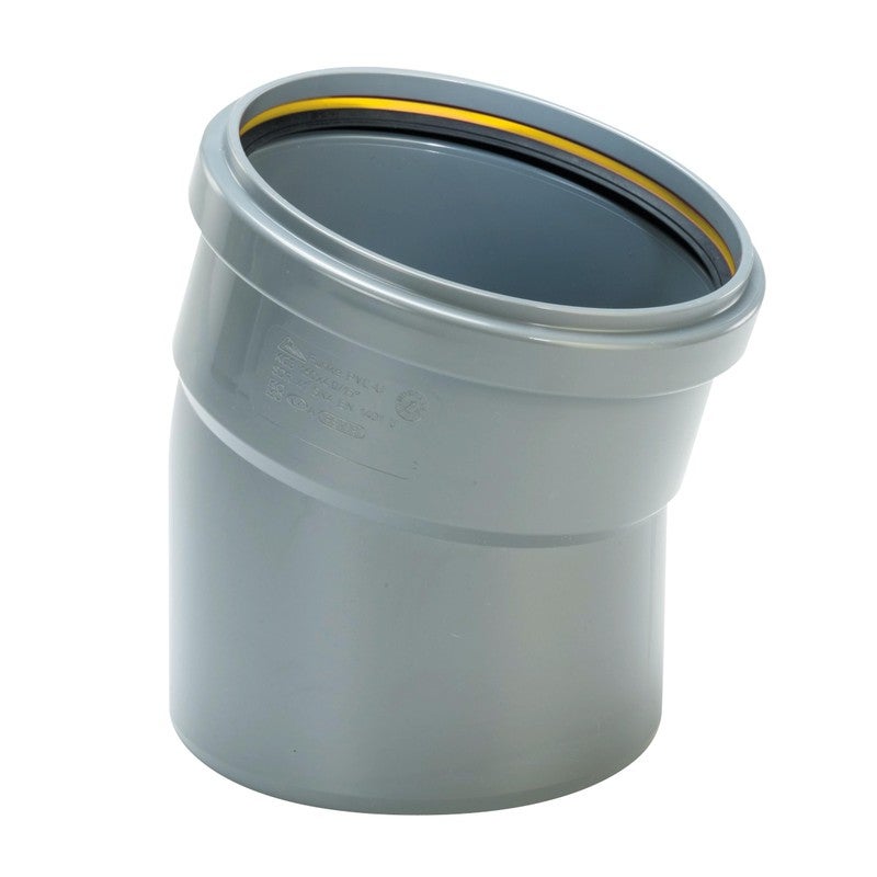 Coude PVC assainissement à joint 15° mâle/femelle Ø110 | Leroy Merlin