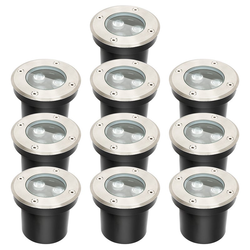 10x 3W Foco empotrable de pie IP65 LED Foco suelo | Leroy Merlin