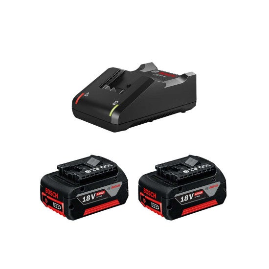 Juego de 2 baterías GBA 18V 4.0Ah + cargador GAL 18V-40 BOSCH ...