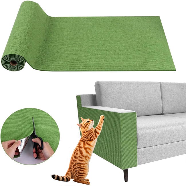 (Vert fruit, 40 x 200 cm) Tapis à griffer collant pour chat, peut être ...