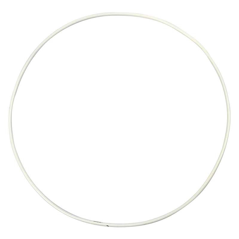 5 cercles en métal blanc - Ø 20 cm - Creotime | Leroy Merlin
