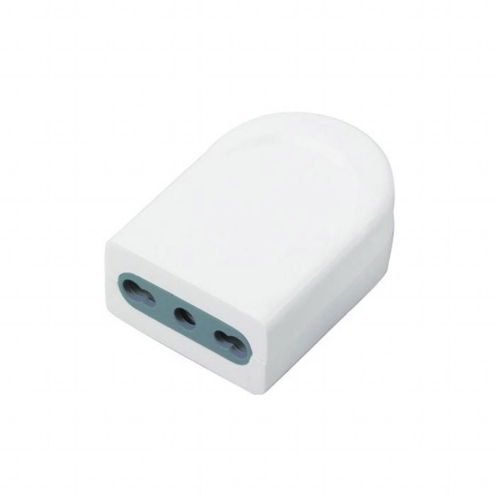 Prise simple 10/16A 2P+E avec sortie de càble droite Couleur blanc ...