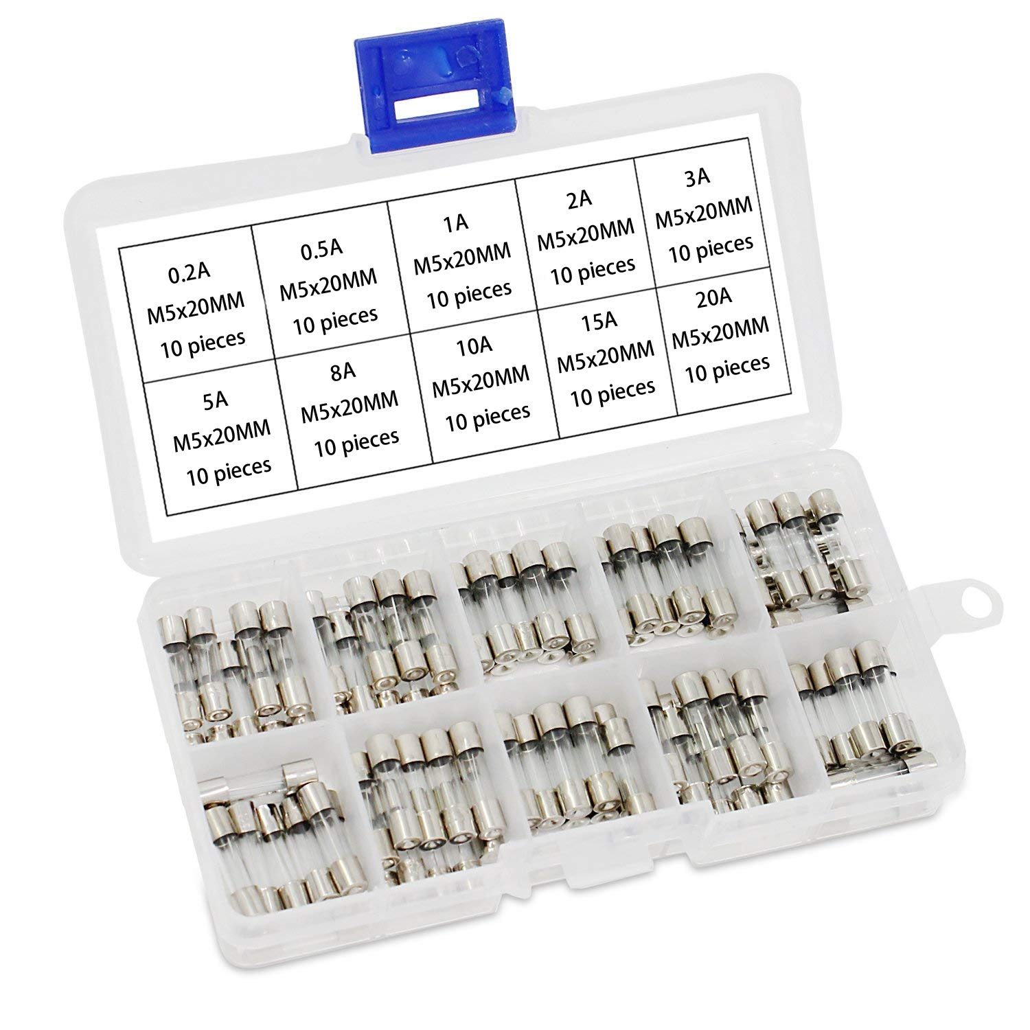 Kit d'assortiment de fusibles pour cartouche de tube en verre fusible ...