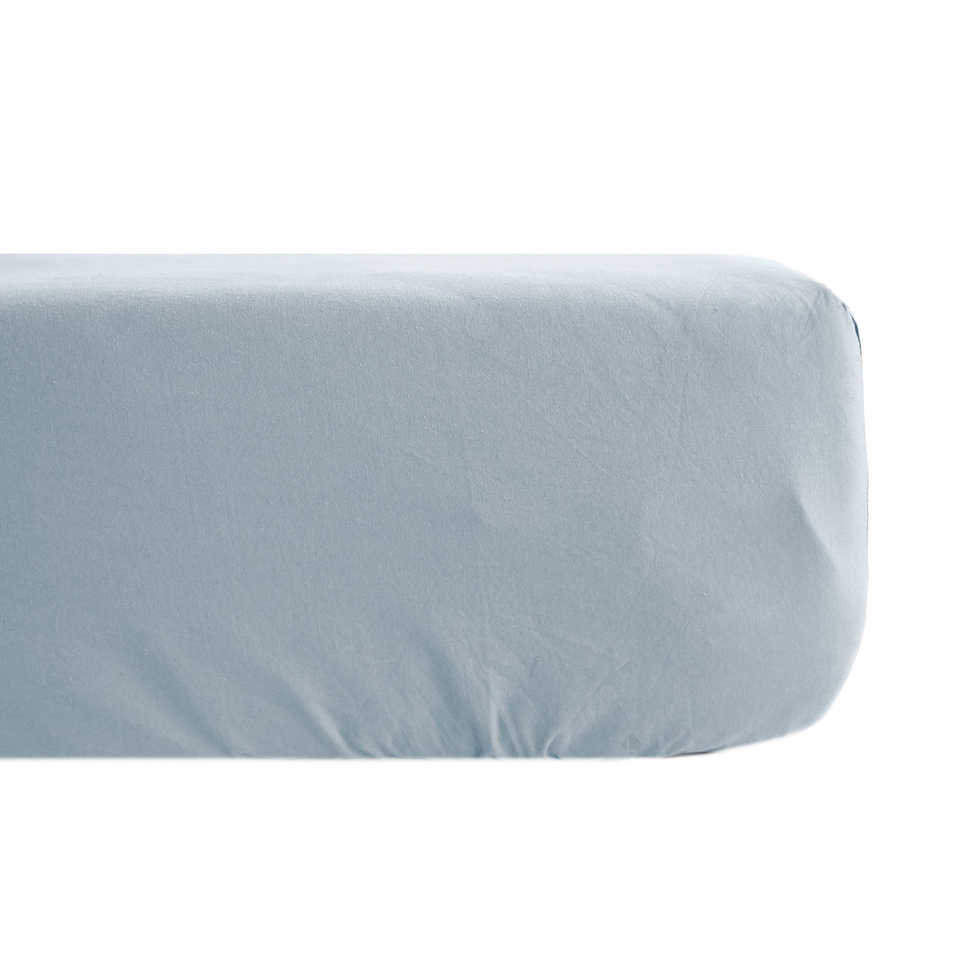 Drap housse uni 90x190 cm percale MANOIR bleu Glacier bonnet 35 | Leroy ...
