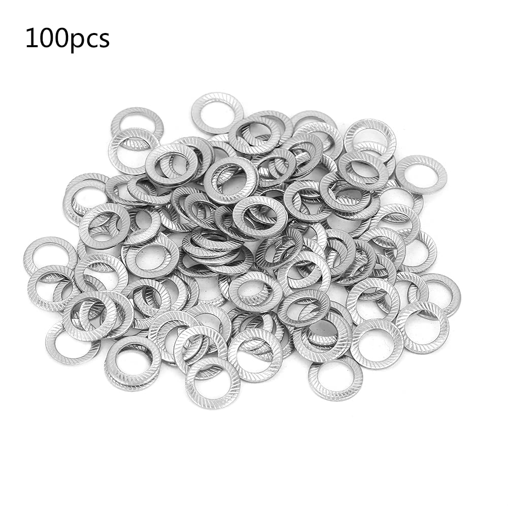 Juego de arandelas de seguridad de acero inoxidable DIN9250 M3 100 piezas para conexiones ...