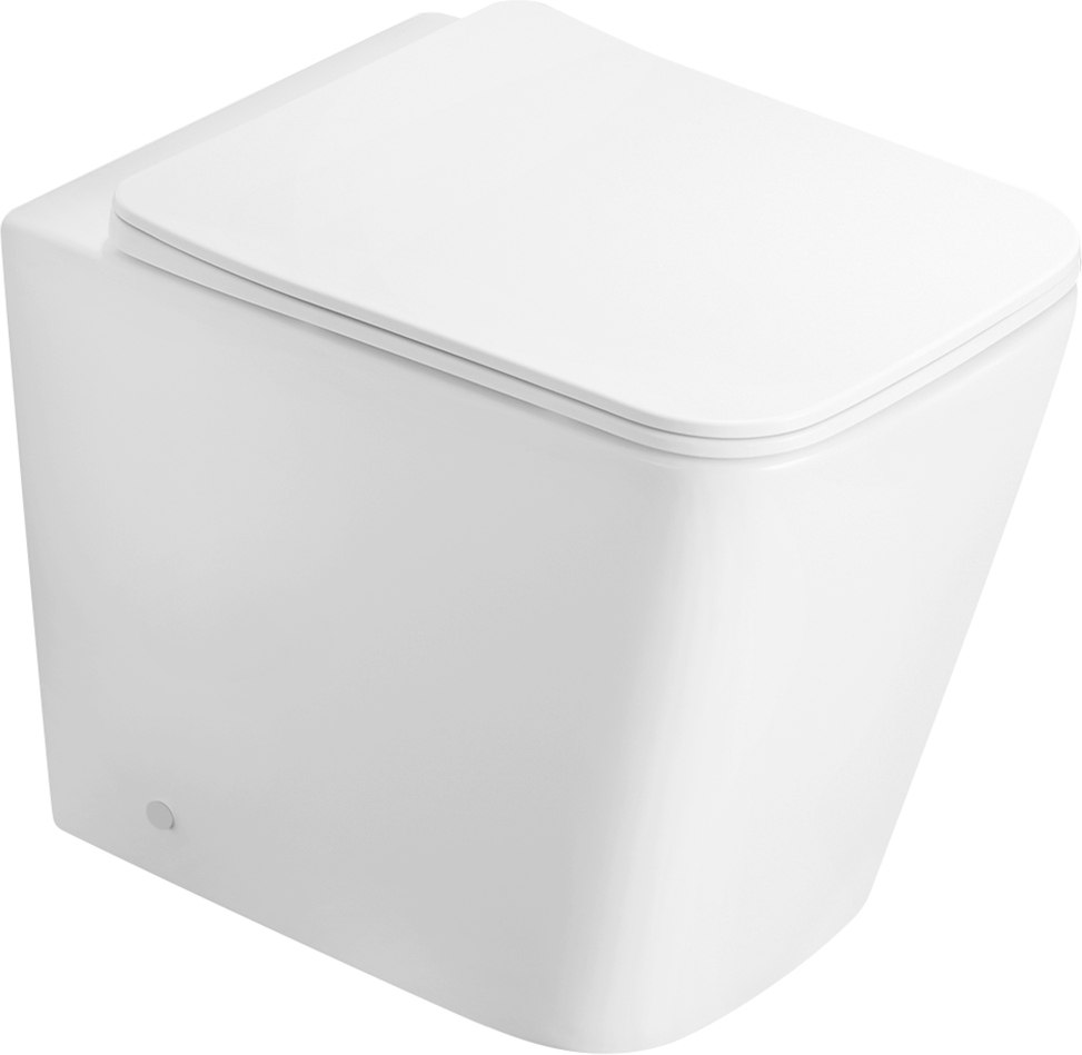 Mexen Cube cuvette WC au sol Rimless avec abattant à descente lente ...
