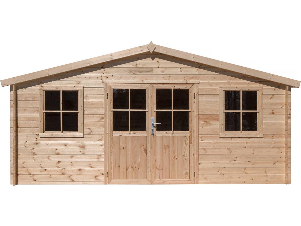 Abri de jardin bois "Alex" - 20.20 m² - 4.80 x 4.00 x 2.39 m - 28 mm ...
