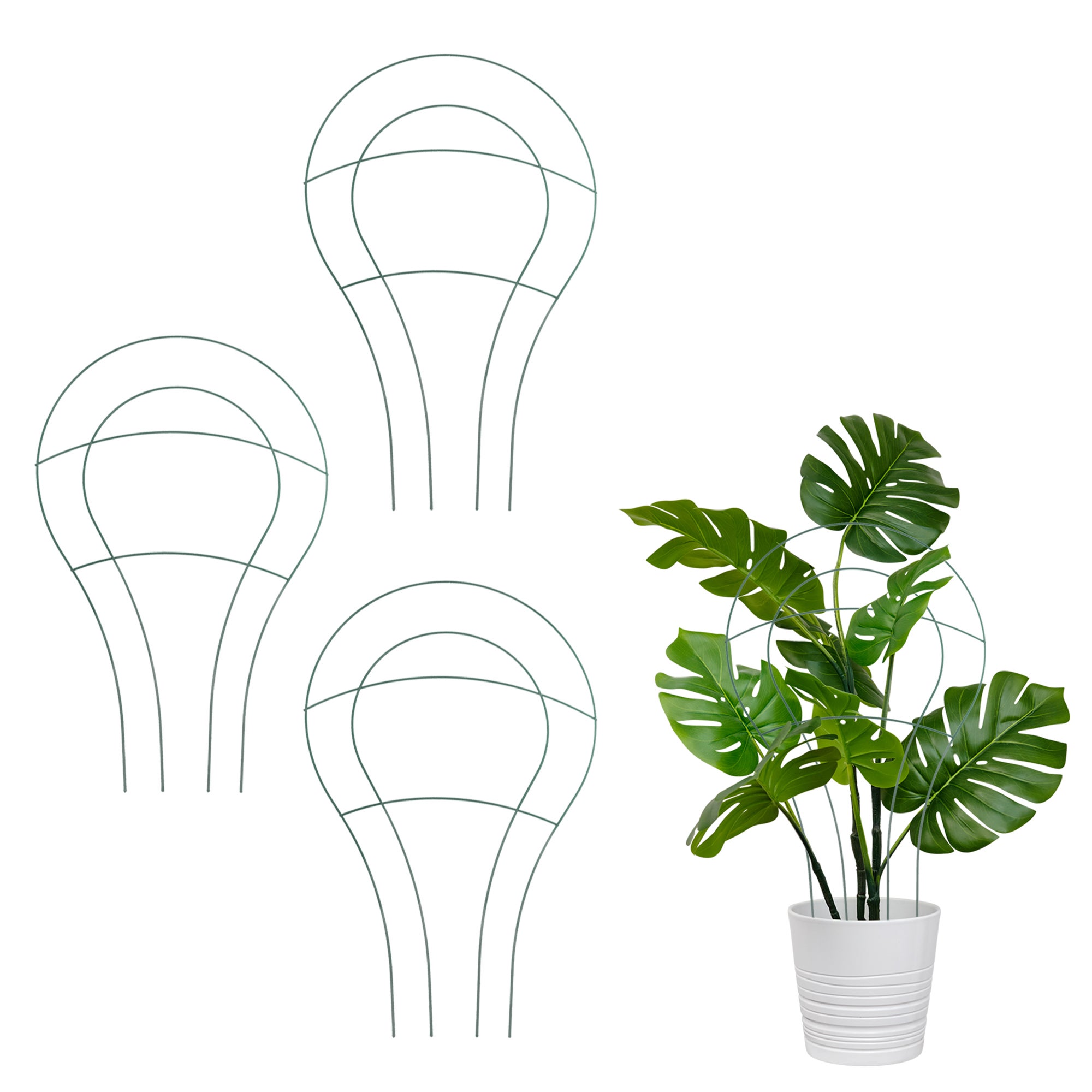 KADAX Support d'échelle en Pot pour Plantes à Fleurs Tige en Acier Vert ...