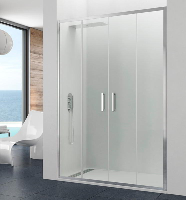 Paroi de douche PRESTIGE 2 fixes + 2 coulissants mesure 136-142 CM ...