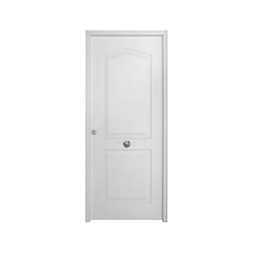 Porte d'entrée en acier PROVENZAL blanc - Poussant Gauche - Dimensions ...