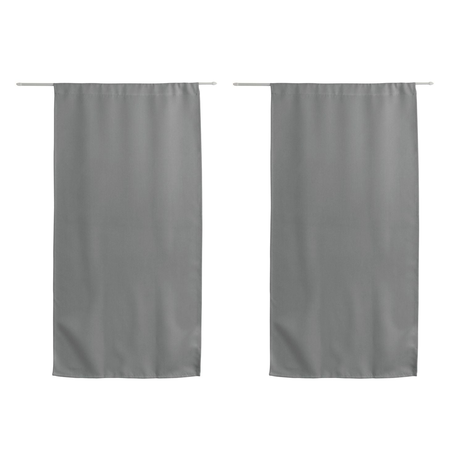 Vitrage occultant REGLISSE - 60 x 120 cm - Gris clair | Leroy Merlin