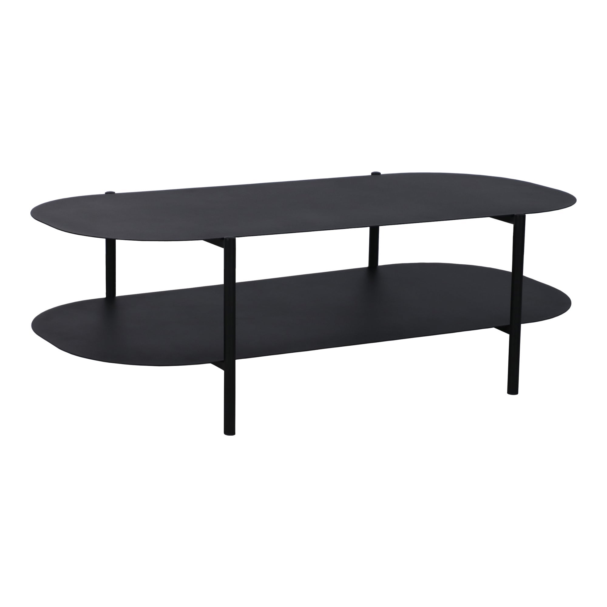 Table basse acier 112 x 62 x 41 cm noir mat 03_0008436 | Leroy Merlin