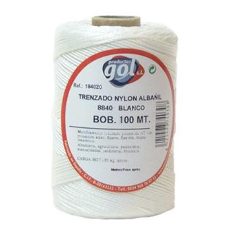 Cuerda linea blanca fina 8840 trenzada nylon rollo 100m | Leroy Merlin