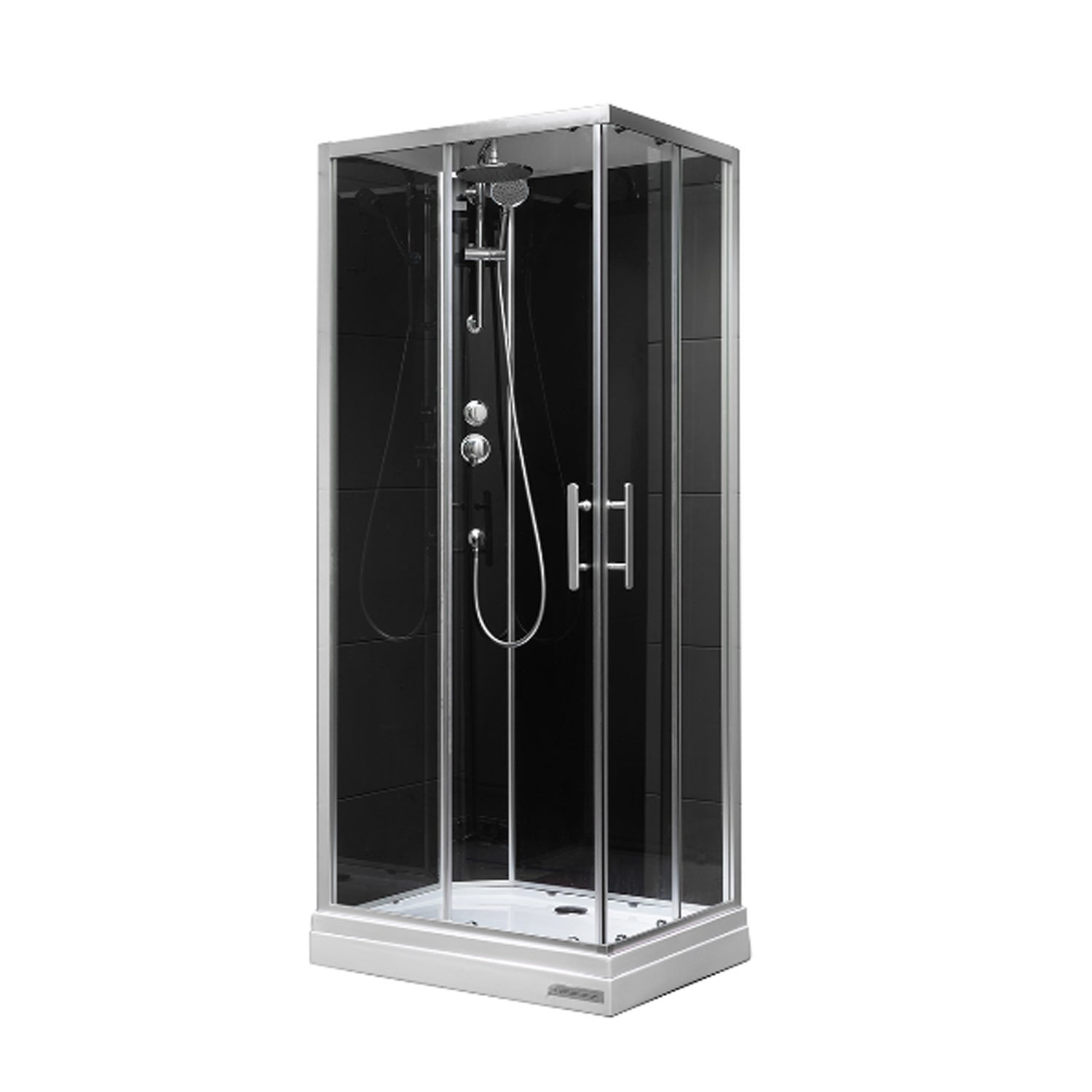 CABINE DE DOUCHE MODÈLE KENYA AVEC 2 PORTES COULISSANTES. 2 FIXEScm ...