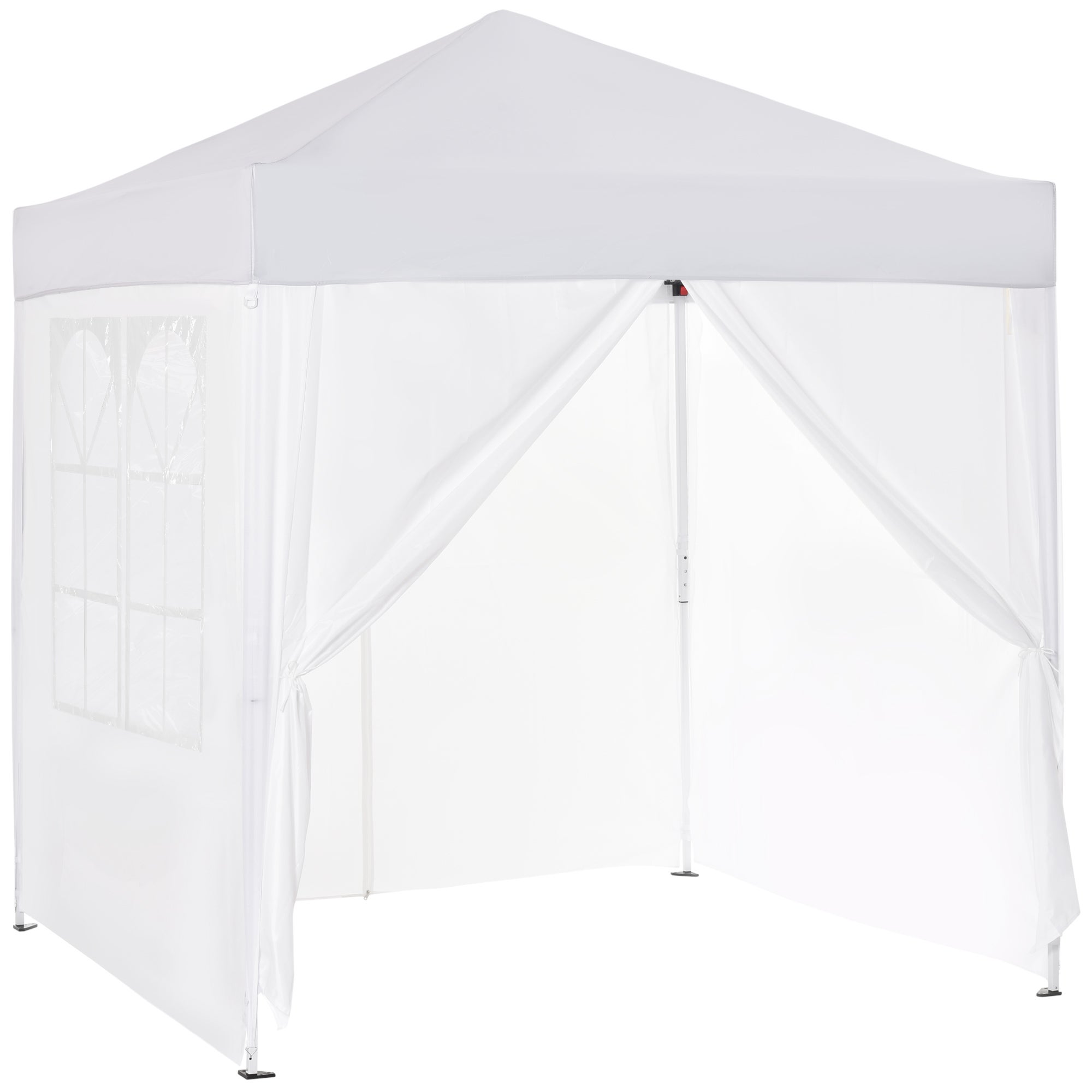 Pavillon pliable, tente à bière, 4 panneaux latéraux amovibles, 2 ...