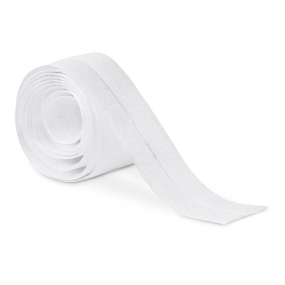 Rollo adhesivo cierre gancho bucle 20mm x 1,5m blanco INOFIX 2144-2 ...