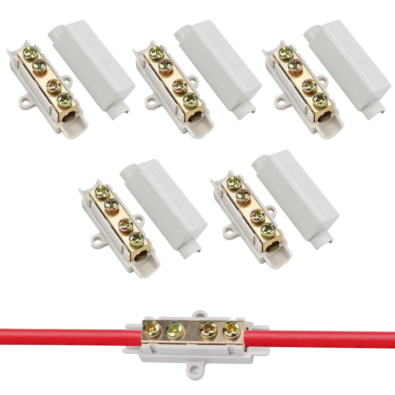 Conectores de cable de bloque de terminales de latón con tornillos ...