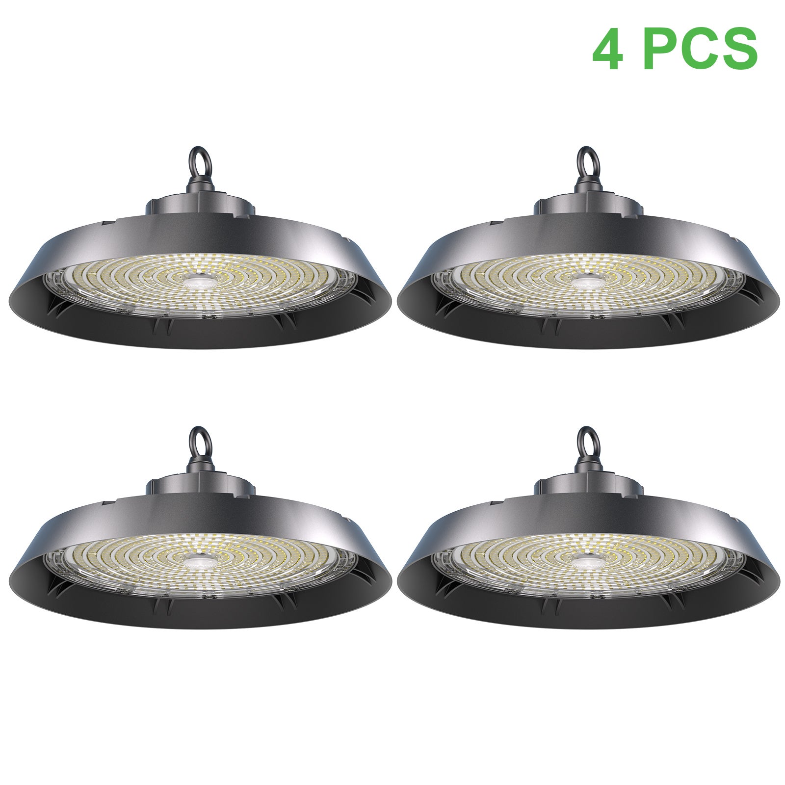 4PCS Lámpara colgante LED industrial antideslumbrante UFO de 200W ...