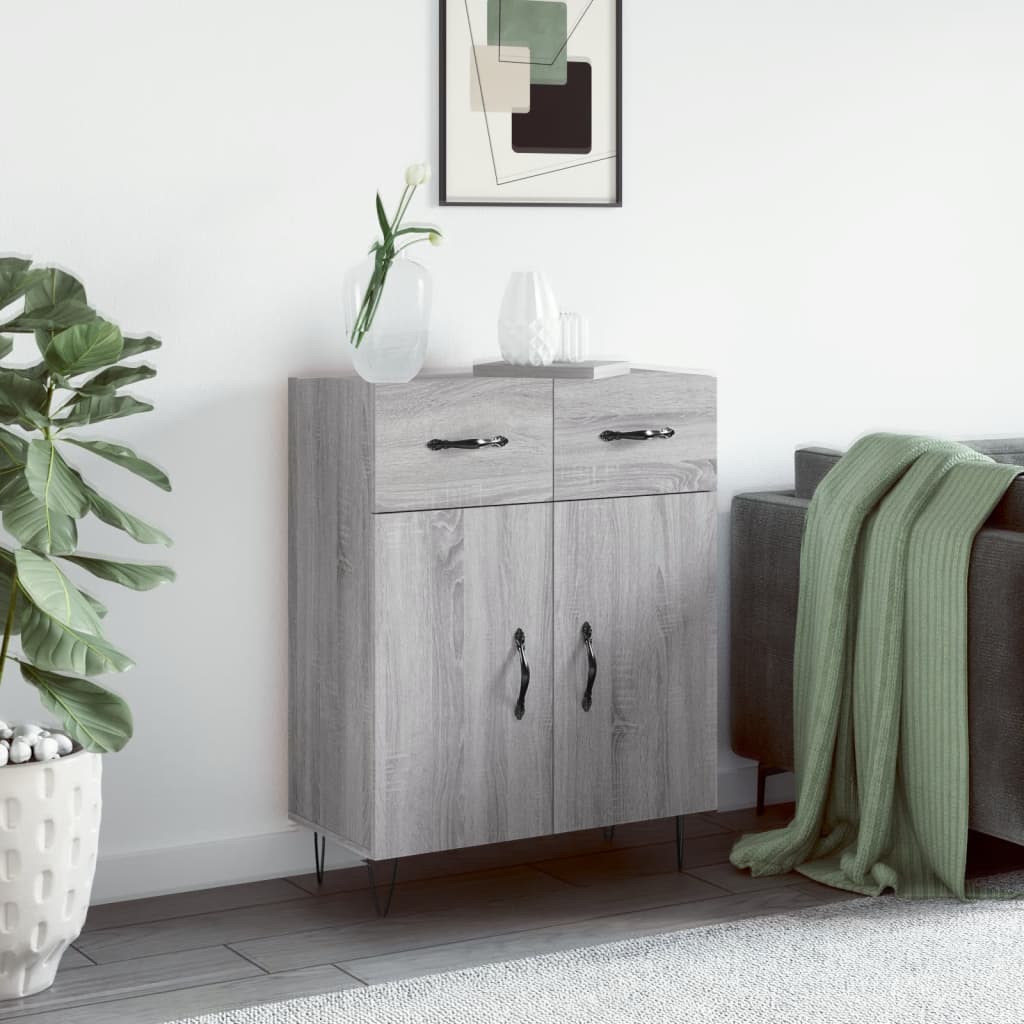 Buffet sonoma gris 69,5x34x90 cm bois d'ingénierie | Leroy Merlin