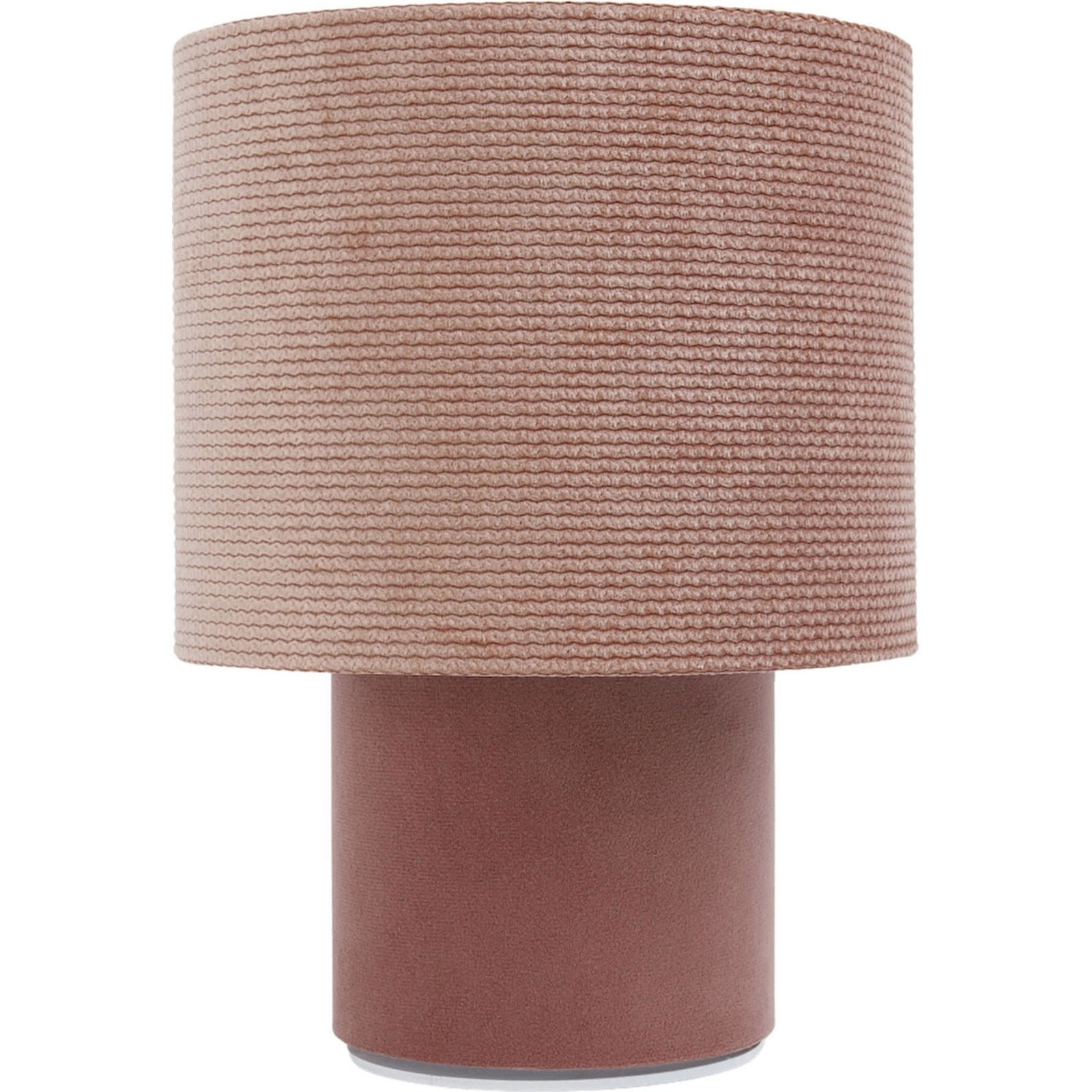 Lampe de chevet Twist 20 x 20 x 29 cm Lampe en velours structurel rose ...