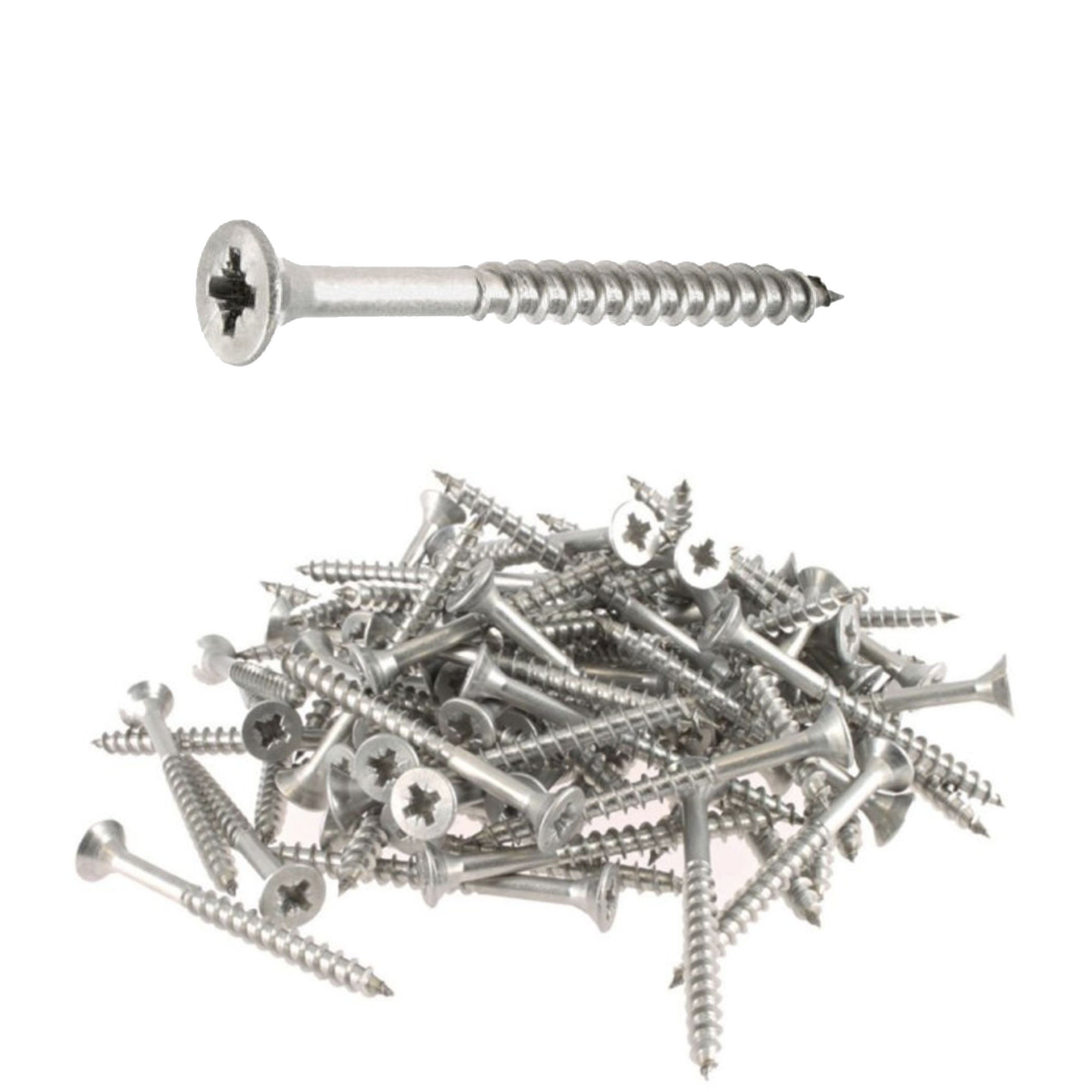 50 vis agglo tête fraisée pozidriv Inox A2 - Diamètre 6 mm - 200/70 ...