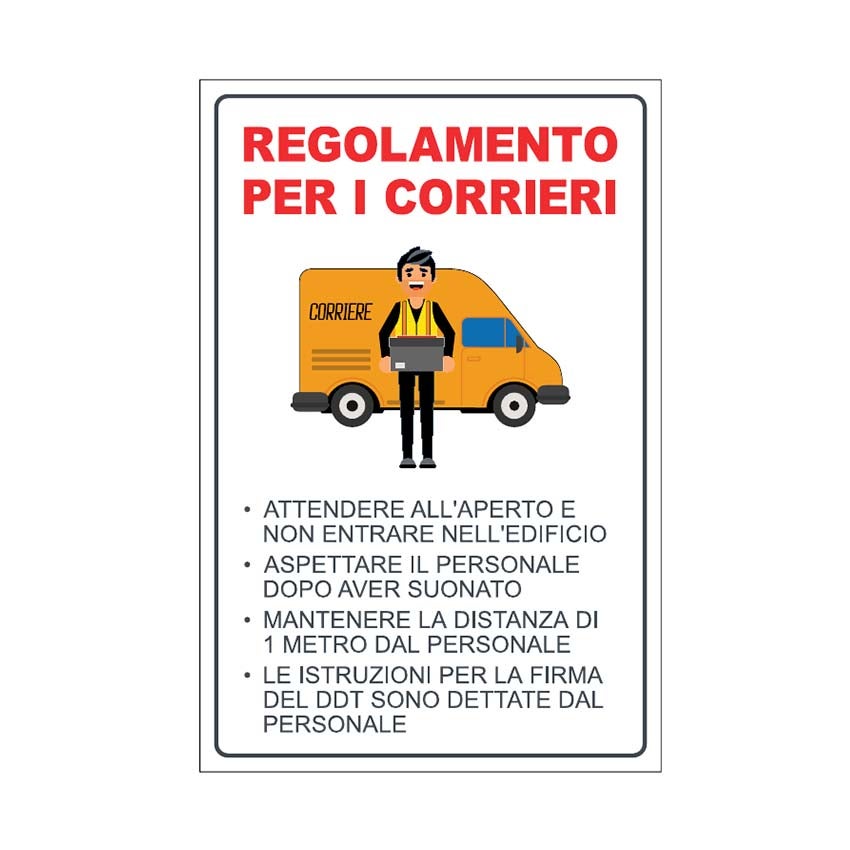 Cartello alluminio distanza-corrieri cartello corrieri distanza mm ...