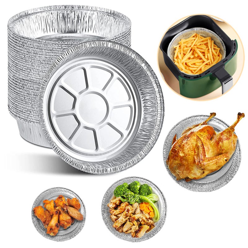 20 Pcs Plates En Aluminium Mince Jetables, 7 Pouces Ronds, Compatible ...