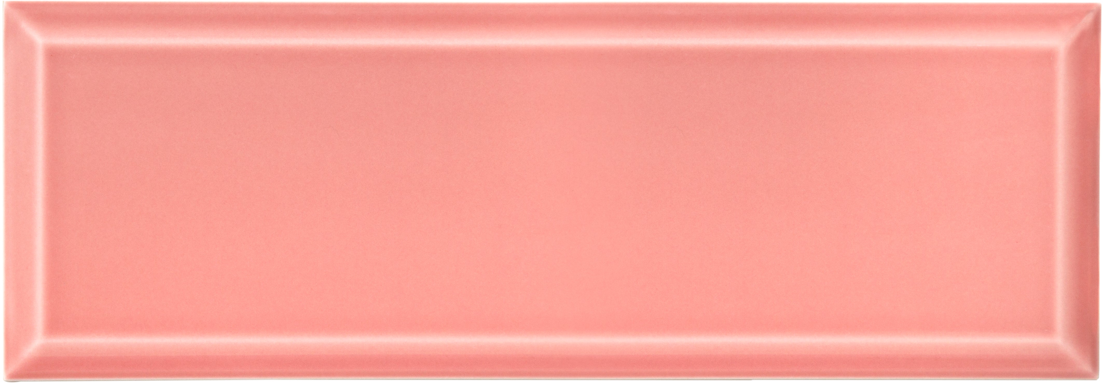 Azulejo cerámico Brillante CERAGNI BISELADO Metro Rosa 580 | M10x30 ...