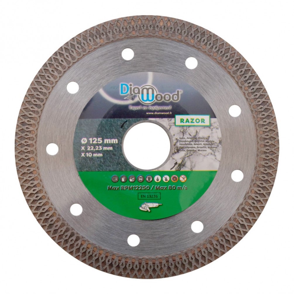 Disque Diamant RAZOR 125 mm - Coupe Grès Cérame, Marbre, Carrelage ...