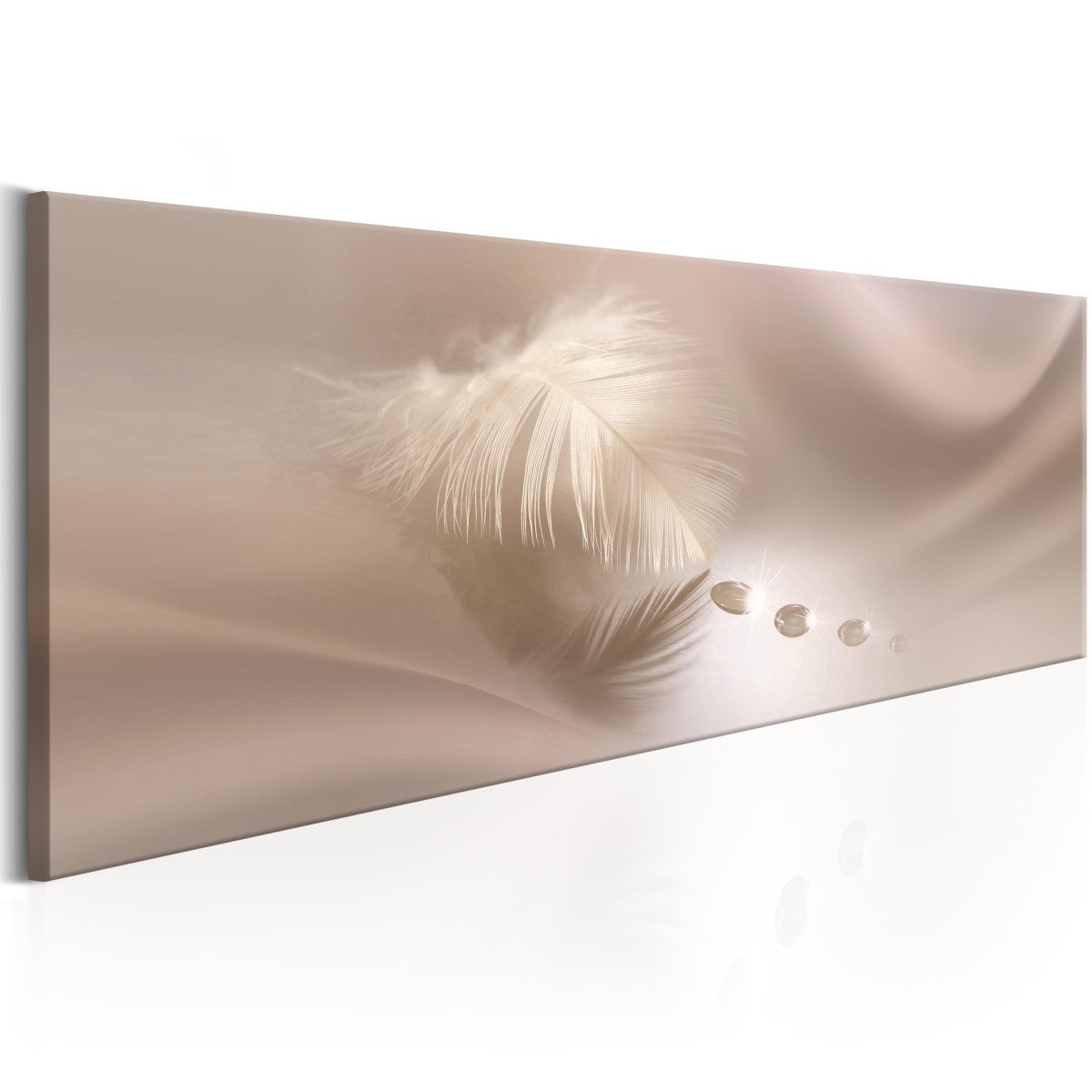 Tableau Imprimé "Delicate Feather" 50 x 150 cm | Leroy Merlin
