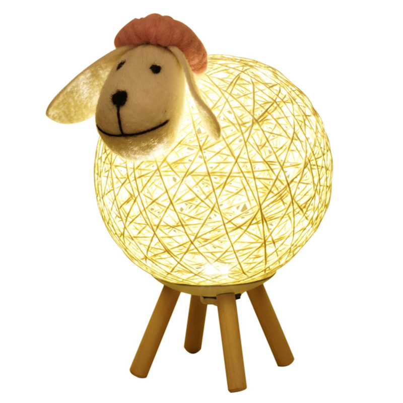 Veilleuse LED pour enfants, design mignon en boule de laine de mouton ...