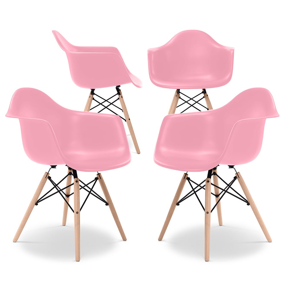 Pack de 4 Sillas de Comedor Diseño Escandinavo - Patas de Madera ...