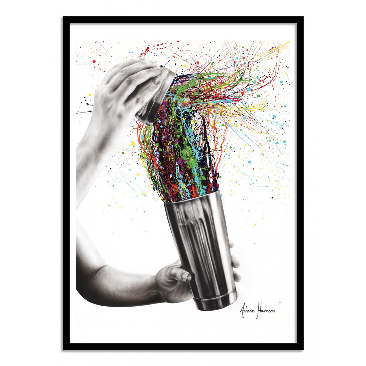 Art-Poster - Shake it - Ashvin Harrison - avec cadre noir 30 x 40 cm ...