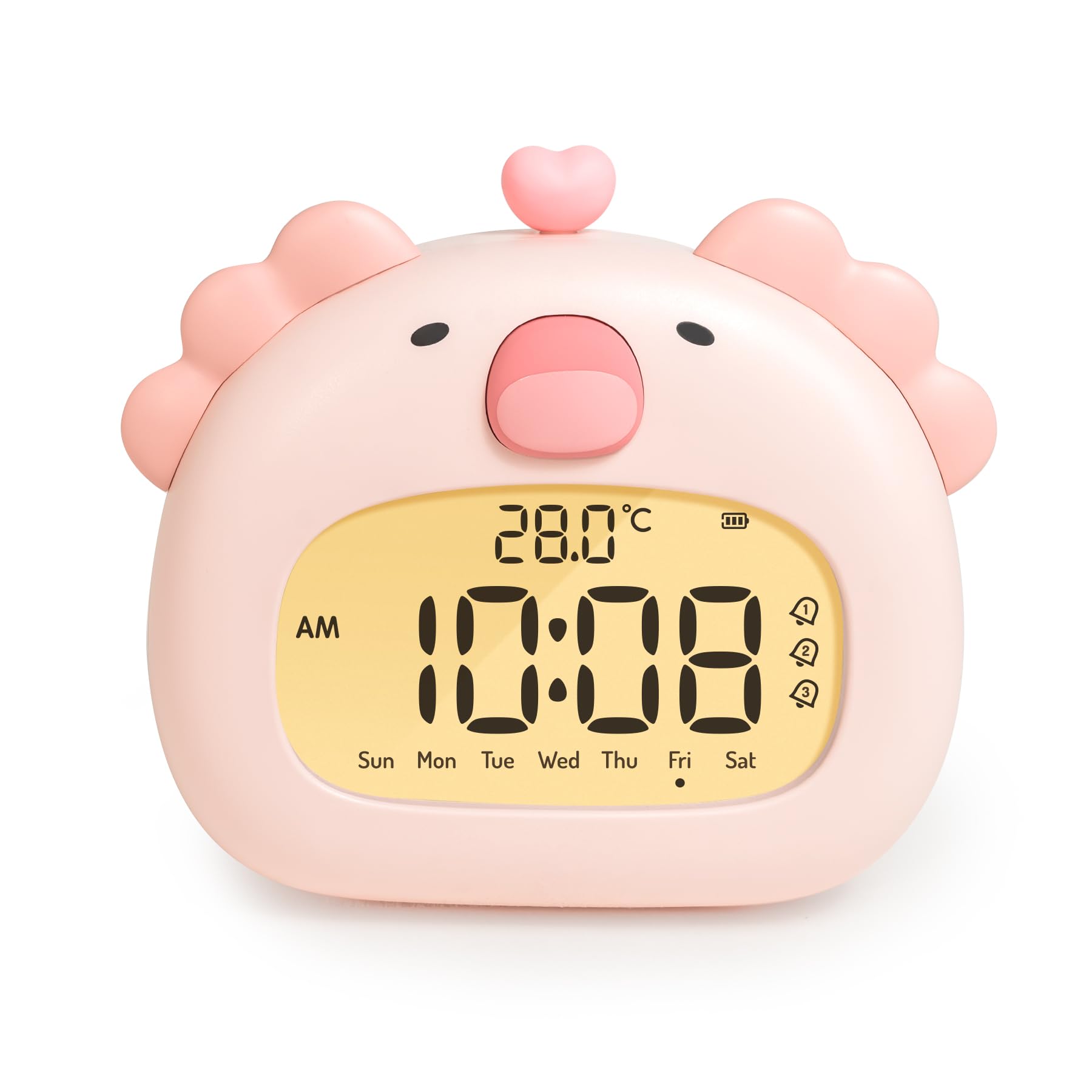 Cute Axolotl Réveil pour Enfant Réveil de Chevet avec Veilleuse, Écran ...