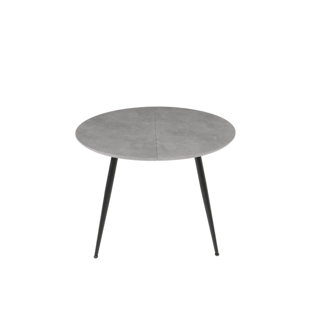 Table ronde extensible grise avec rallonge centrale cm Ø 120/160x74h ...