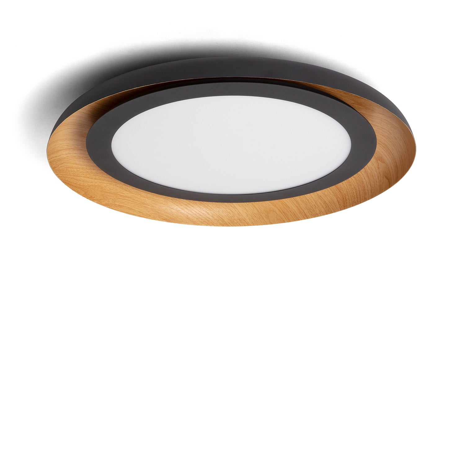 Plafonnier LED 30W Métal Garter Noir mat | Leroy Merlin