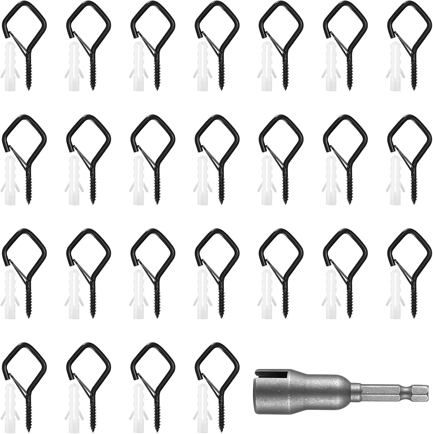 Crochets à Vis, 25 Pièces Crochet à Plafond, Piton à Visser, Crochet à ...