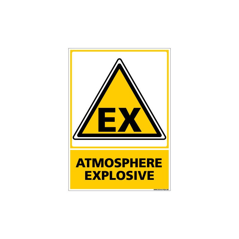PANNEAU ATMOSPHERE EXPLOSIVE (C0512) 210 x 300 mm Matière Aluminium ...