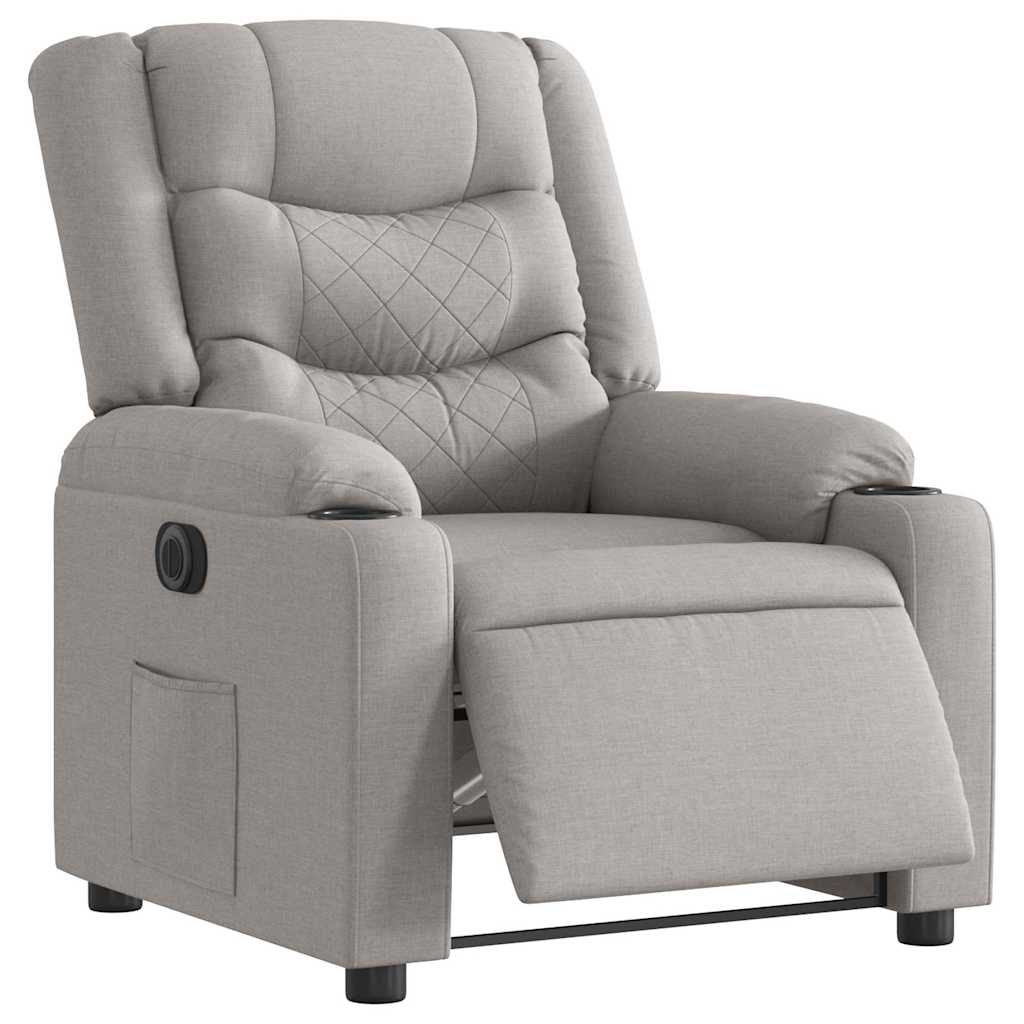 Maison Exclusive - Fauteuil inclinable électrique gris nuage tissu ...
