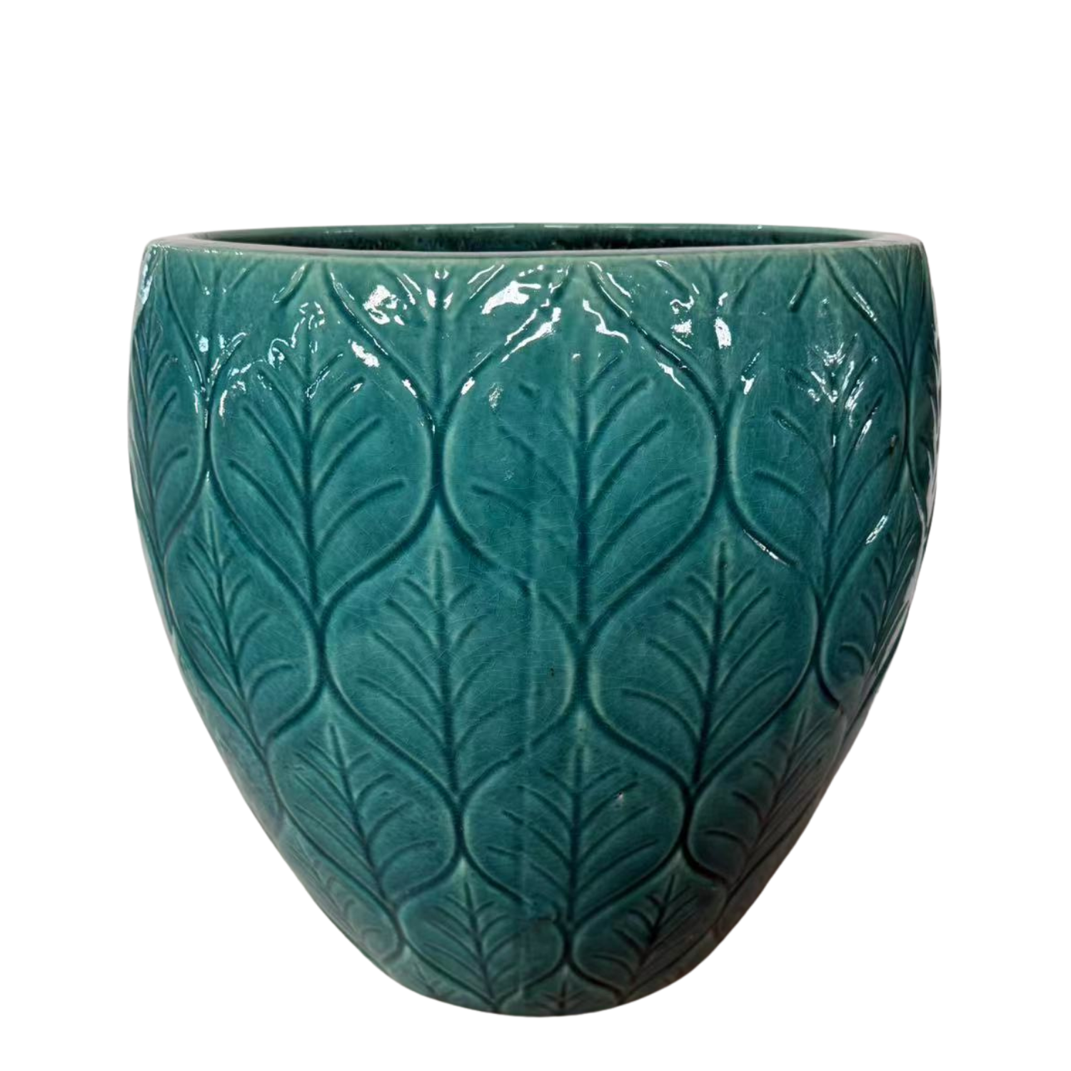 Pot grande taille d'extérieur ARTEMIS 38x38cm turquoise, fait main en ...