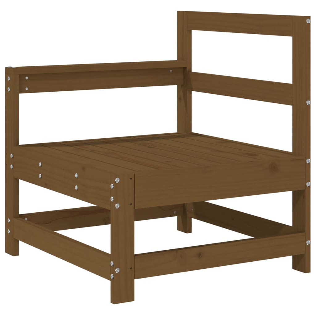 Canapé d'angle en bois de pin massif couleur marron miel | Leroy Merlin